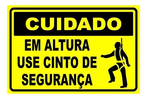 Placa De Sinalização Cuidado Use Cinto De Segurança