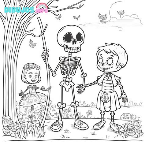 Dibujos De Esqueletos Para Colorear E Imprimir Gratis