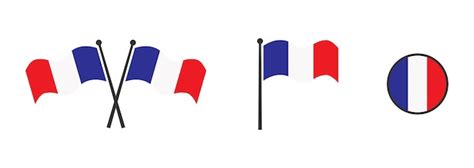 Bandeira da frança acenando a bandeira de Vetor Premium
