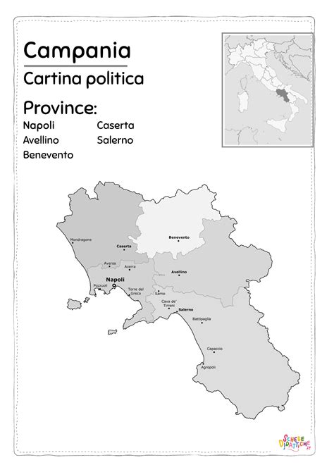 Cartina Geografica Campania