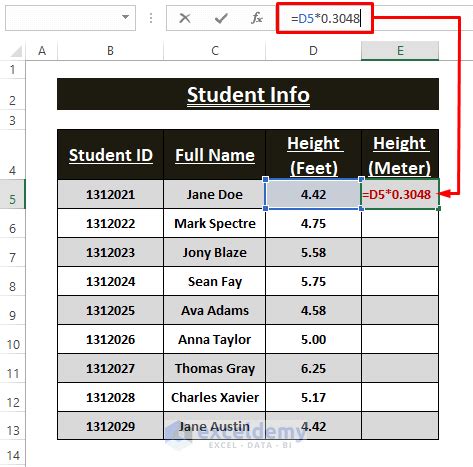 How To Convert Feet To Meters In Excel 4 Simple Methods ExcelDemy