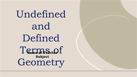 defined and undefined terms in geometry pptx