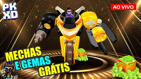 MECHAS GRÁTIS e GEMAS GRÁTIS AGORA no PK XD AO VIVO BRUNOTS PK XD