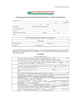 ALL 1B DICHIARAZIONE SOSTITUTIVA DELL ATTO DI Territorio Regione
