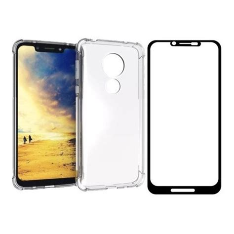 Capa Case Capinha Anti Impacto Para Moto G7 Play Película 3D Vidro