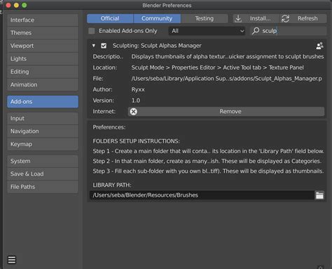 Sculpt Alphas Manager Released Scripts And Themes Blender Artists