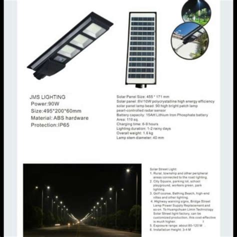Jual Lampu Jalan Solar Cell Smd Watt Pju Tenaga Surya W W