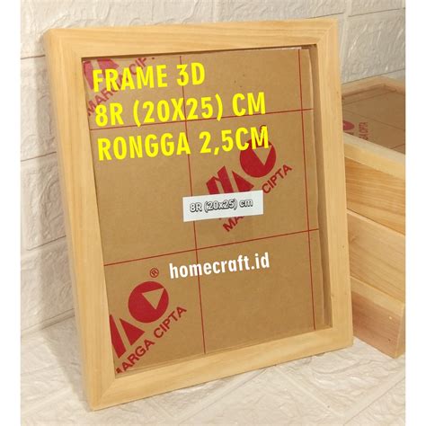 Jual Redy Stok Pigura Frame Foto Bingkai Kayu 3D Ukuran 8R