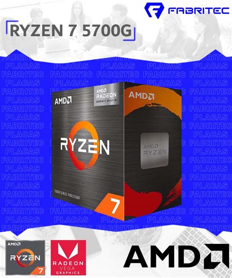 PROCESADOR AMD RYZEN 7 5700G 100 100000263BOX 3 8GHZ 16MB AM4