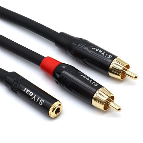 Amazon SiYear 3 5mm Female To 2 RCA Male Y Splitter Cable 3 5mm