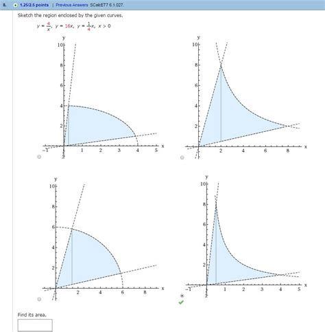 solved sketch the region enclosed by the given curves