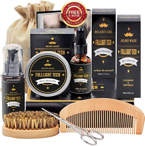 Kit De Coffret Coin Barbe Homme Complet Produit Avec Shampoing Huile