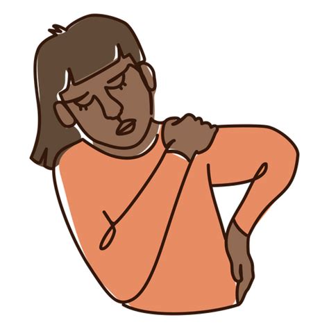 Design Png E Svg De Espasmo De Linha Cont Nua De Pessoas Doentes Para