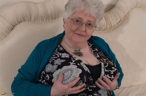 Naughty Big Breasted British Granny Getting Frisky