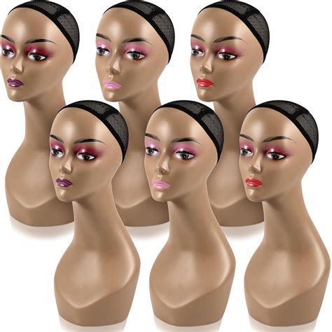 Amazon Leinuosen 6 Pcs Female Realistic Mannequin Head For Wigs 19