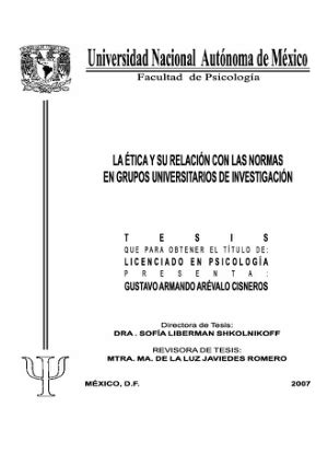 La Etica Y Su Relacion Con Las Normas En Grupos Universitarios De