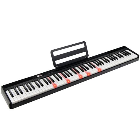 88 Key Portable Electric Lighted Keyboard Piano Costway