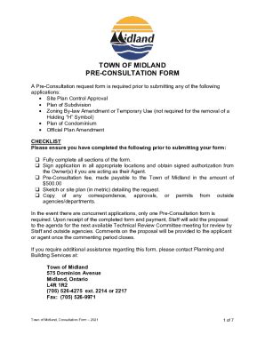 Fillable Online TOWN OF MIDLAND PRE CONSULTATION FORM Fax Email Print