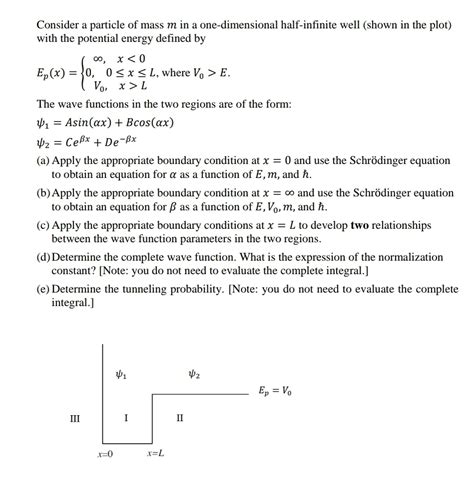 [solved] consider a particle of mass m in a one dimensiona