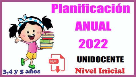 PLANIFICACIÓN CURRICULAR ANUAL DEL NIVEL INICIAL 3 4 Y 5 AÑOS 2022