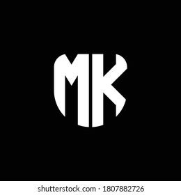 Km Logo Monogram Circular Shape Shield Stock Vector Royalty Free