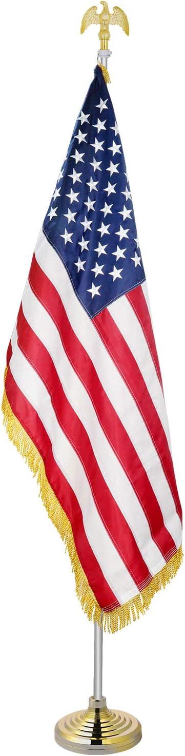 Amazon Us Flag Factory Ft American Flag Indoor Set With Wood
