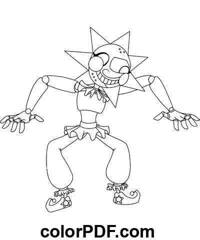 Violación de seguridad de Sundrop Fnaf Dibujos para colorear y libros