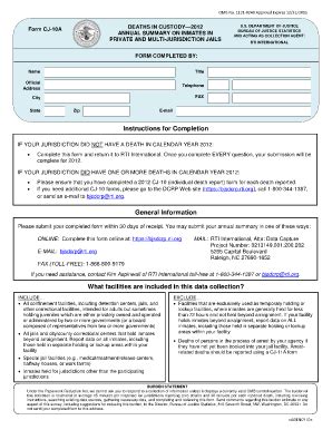 Fillable Online Bjsdcrp Rti Omb No Approval Expires
