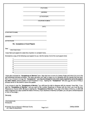 Fillable Online Superiorcourt Maricopa HOW TO SERVE THE OTHER PARTY
