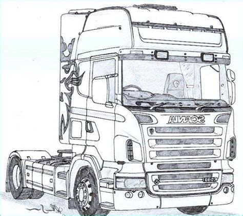Coloriage De Camion Scania A Imprimer Unique De Coloriage Camion