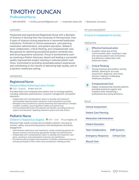 Successful Professional Nurse Resume Examples And Writing Tips For