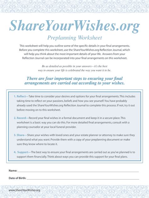 Letter Of Final Wishes Template