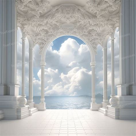 Heaven S View AI Art Christian Funeral White Blue Etsy Wattpad