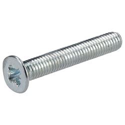 R TECH 337071 Pozi Countersunk Machine Screws BZP M3 20mm Pack Of 100