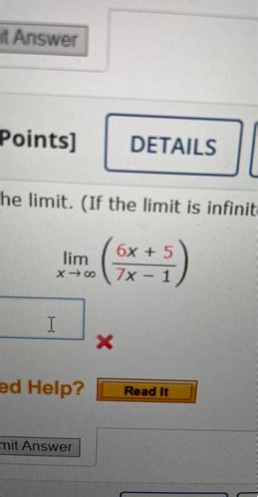 solved find the limit if the limit is infinite enter ∞