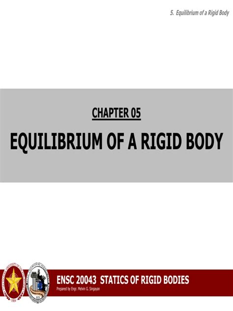 equilibrium of a rigid body cien 3144 structural theory 1 ensc 20043 statics of rigid bodies