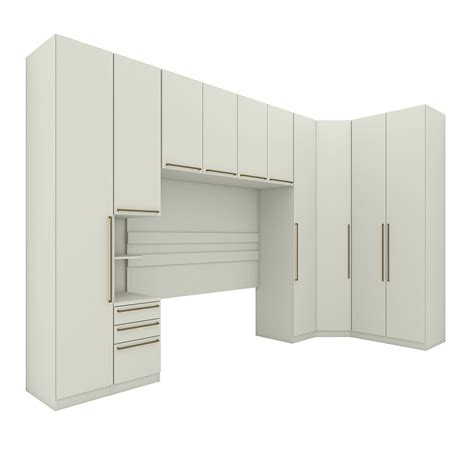 Quarto Modulado Casal Kit 6 Peças 10 portas Predileto Henn Areia