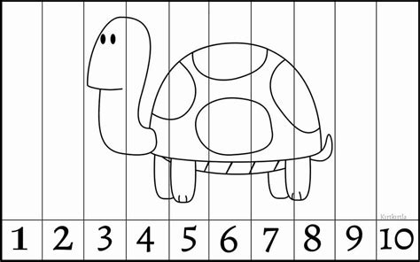 PUZZLE KAPLUMBAĞA 1 SAYILAR ÇALIŞMA SAYFASI KIRTKIRTLA
