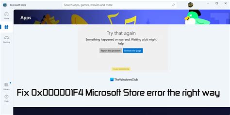 Fix 0x000001F4 Microsoft Store Error Code The Right Way
