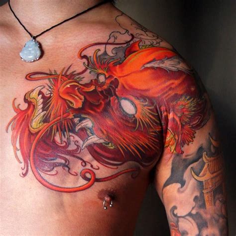 18 Dragon Tattoo Red