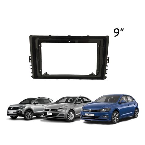 Moldura Painel DVD Central Multimidia 9 Polegadas VW Novo Polo Virtus