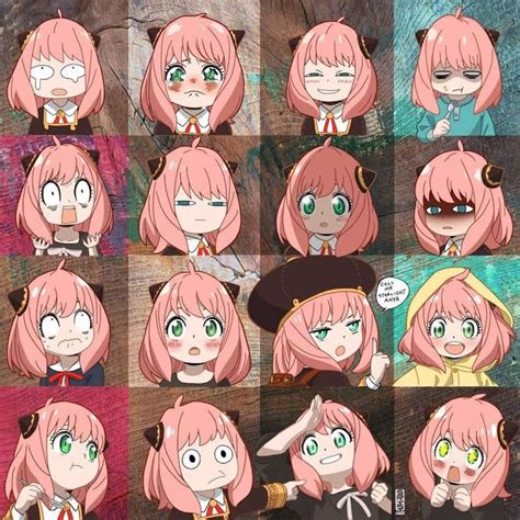 Las Caras De Anya Dibujos Bonitos Pegatinas Bonitas Chibi Bonito