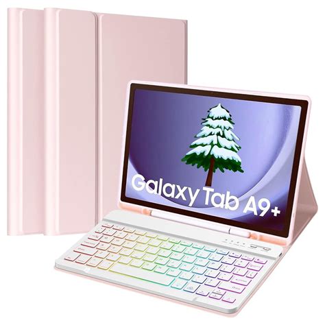 Etui Z Podświetlaną Klawiaturą Bluetooth do Samsung Galaxy Tab A9 Plus