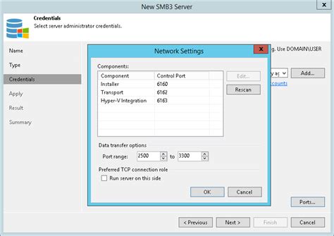 第 4 步指定凭据 Veeam Backup Guide for Hyper V