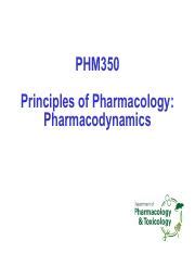 Pharmacodynamics Pdf PHM350 Principles Of Pharmacology