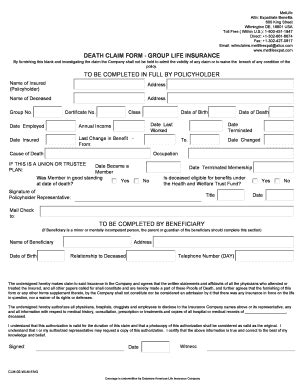 Metlife Form Claim Insurance Fill Online Printable Fillable Blank
