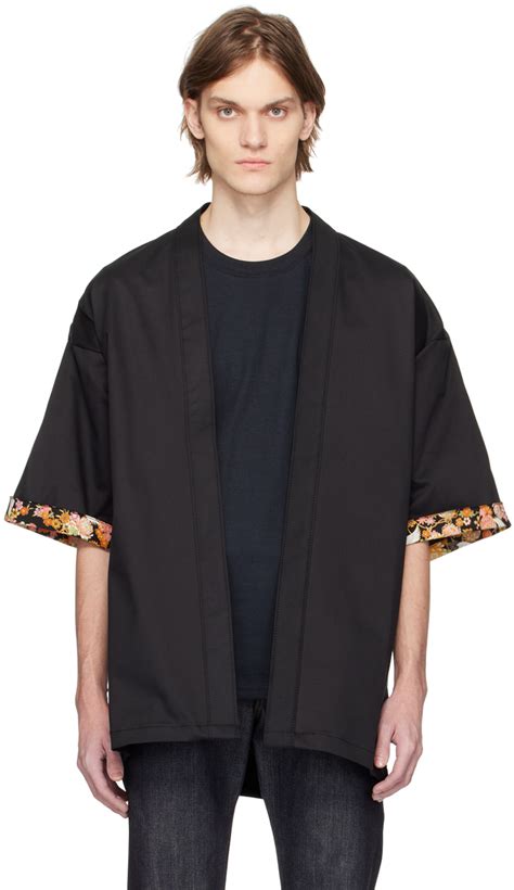 Naked Famous Denim SSENSE Exclusive Black Haori Jacket Naked And