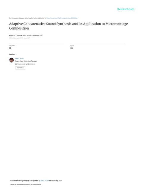 adaptive concatenative sound synthesis and its app pdf