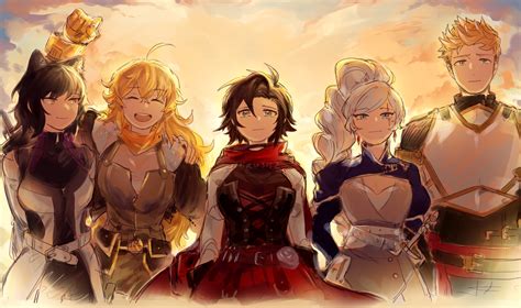 Ruby Rose Weiss Schnee Yang Xiao Long Blake Belladonna And Jaune