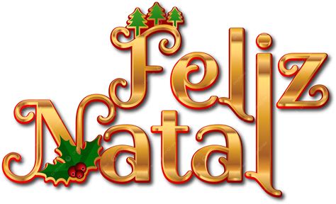 Feliz Natal Portugués Feliz Navidad Rojo Y Dorado PNG Feliz Navidad
